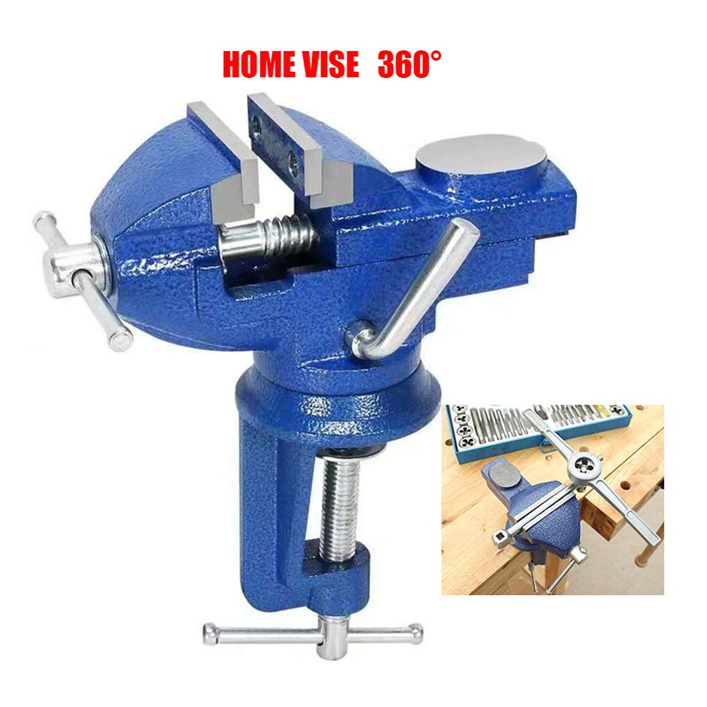 Flea Table Vise Heavy Duty Mechanic Clamp-on Table Vise 360 Degree ...