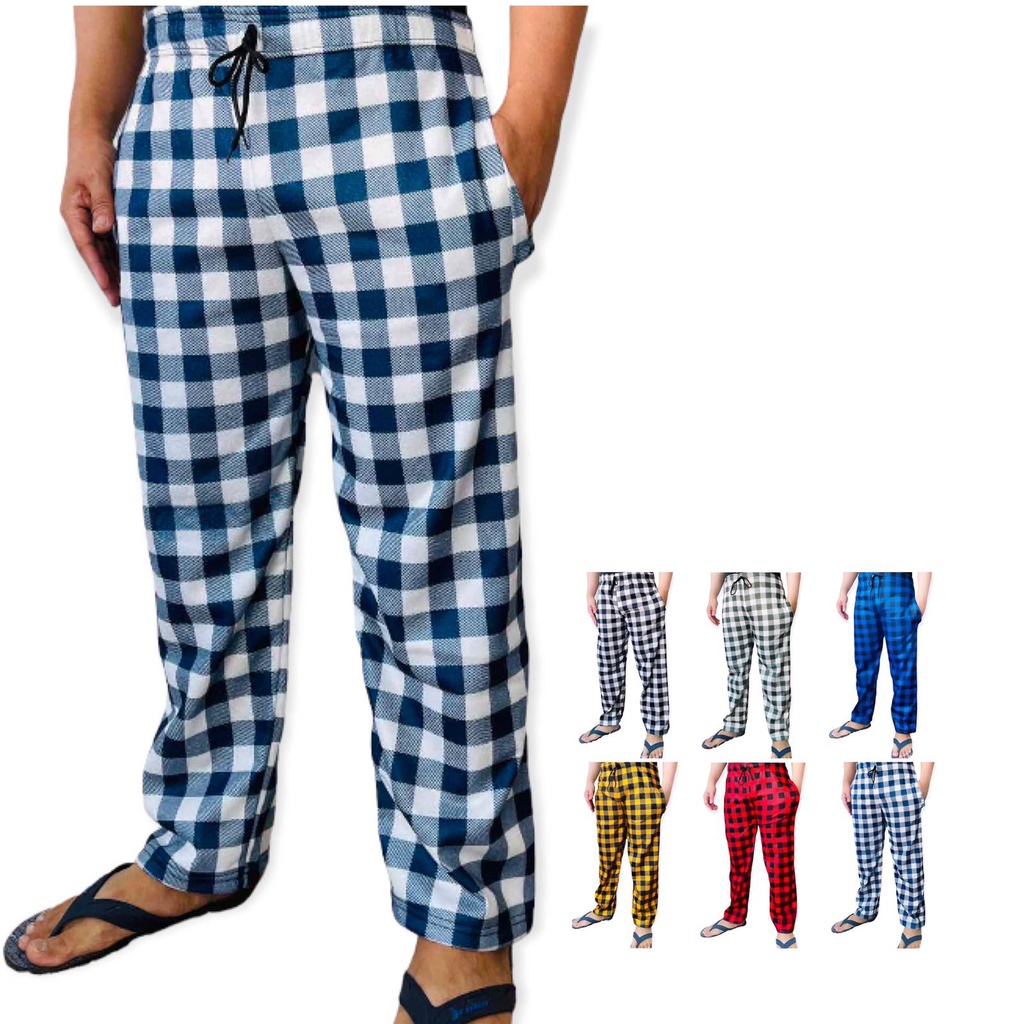 Mens Pants Checkered with Pocket Pranela Fabric | Shopee Philippines