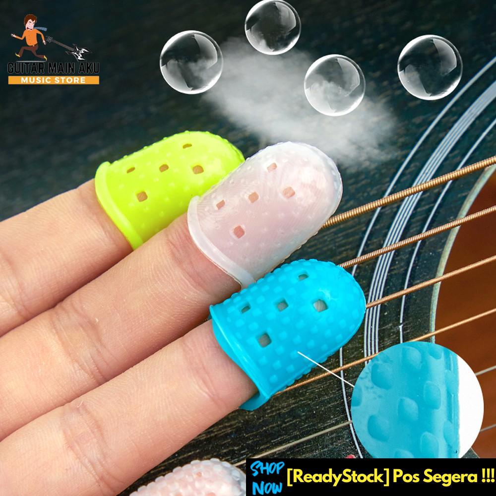 Pos Segera 6PCS Guitar Silicone Finger Left-hand Finger Kit Beginners ...