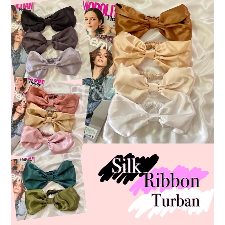 Silk Ribbon Turban l Classy Silk Bow Turban | Shopee Philippines