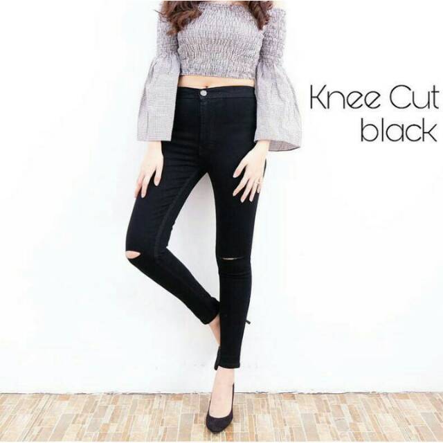 Cut Knee Black/HW Cut Knee | Shopee Philippines