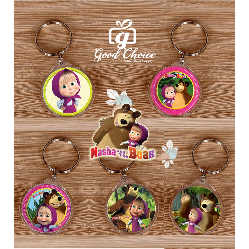 MASHA and the BEAR DIY Acrylic Keychain for SOUVENIR♥COD♥ | Shopee ...