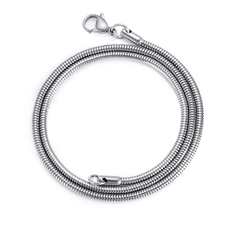 Korean Trendy Street Style Titanium Steel Hollow Round Snake Bone Chain ...