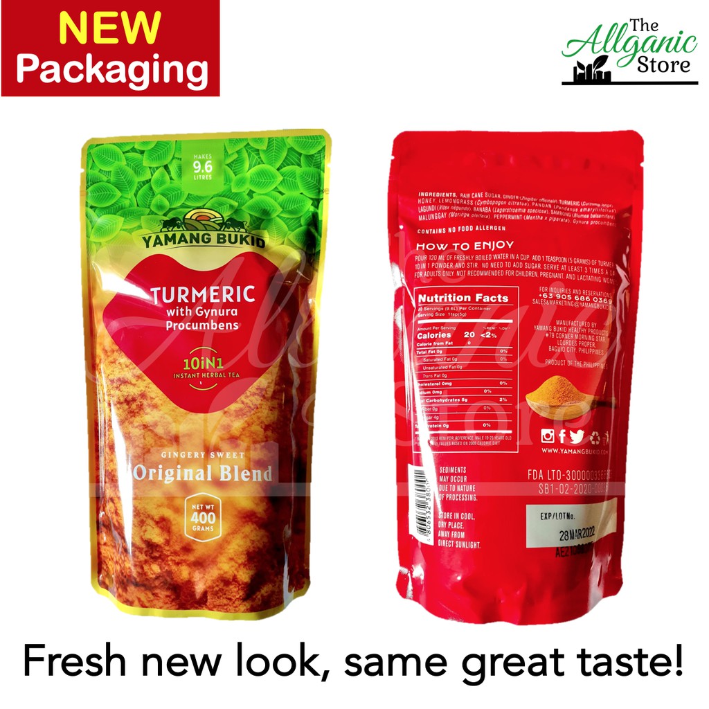 YAMANG BUKID Turmeric 10-in-1 Herbal Tea 100/350/400g | Shopee Philippines