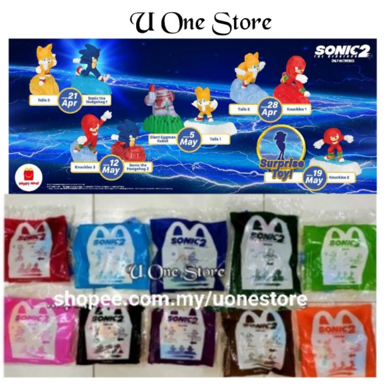 Full Sets McDonald's Happy Meal Toys Sonic 2 | Shopee Philippines