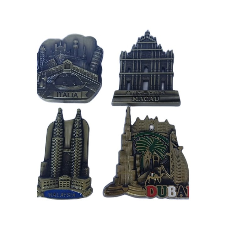 INTERNATIONAL LANDMARK METAL REF MAGNETS (SET OF 4) | Shopee Philippines