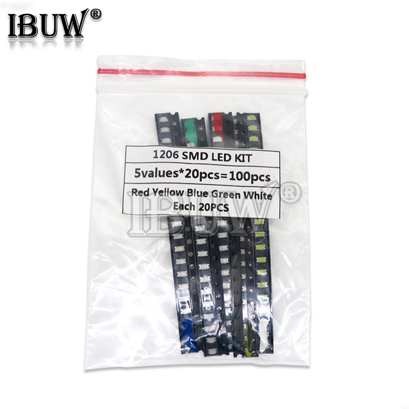 100PCS each 20pcs 1206 SMD LED light Package LED Package Red White ...