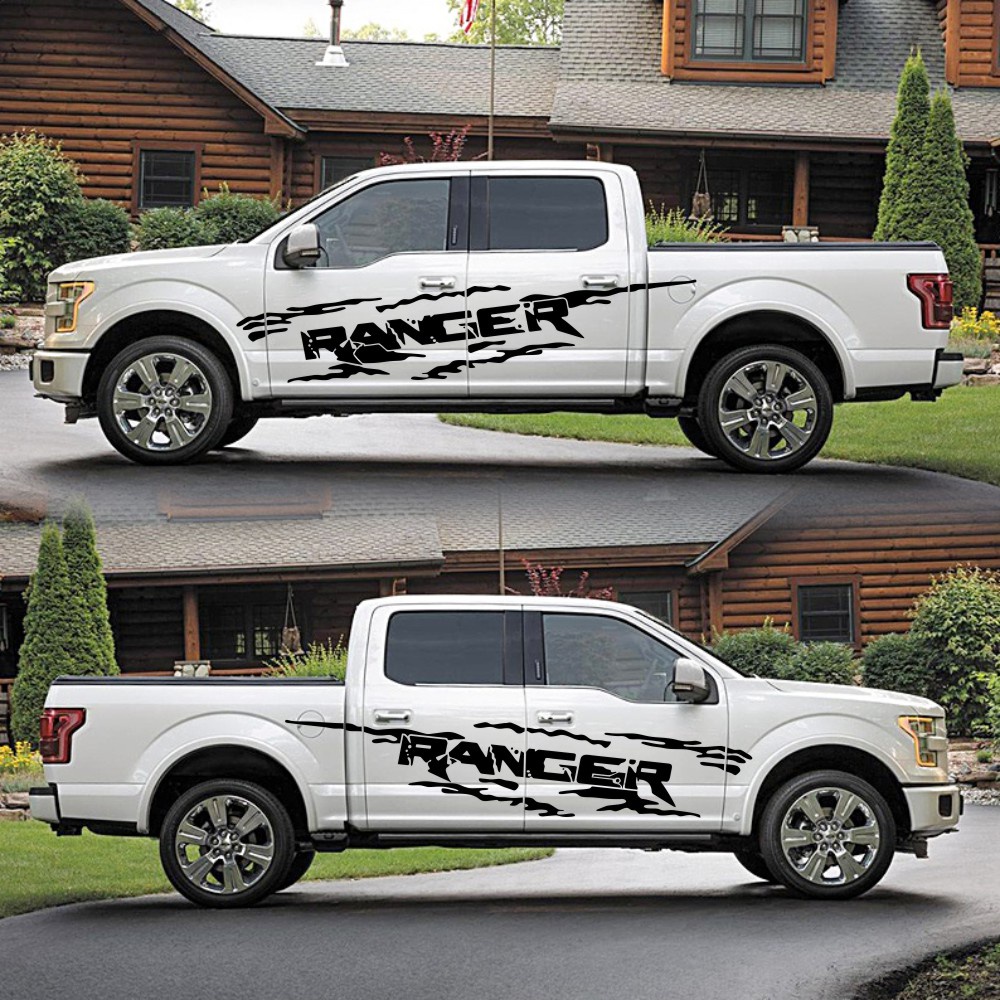 2PCS Off Road Decals Car Styling Door Side Stickers for Ford Ranger ...