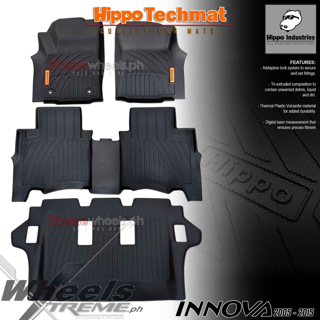 Toyota Innova 2005 to 2025 Thailand Brand Hippo Techmat version2 Deep ...