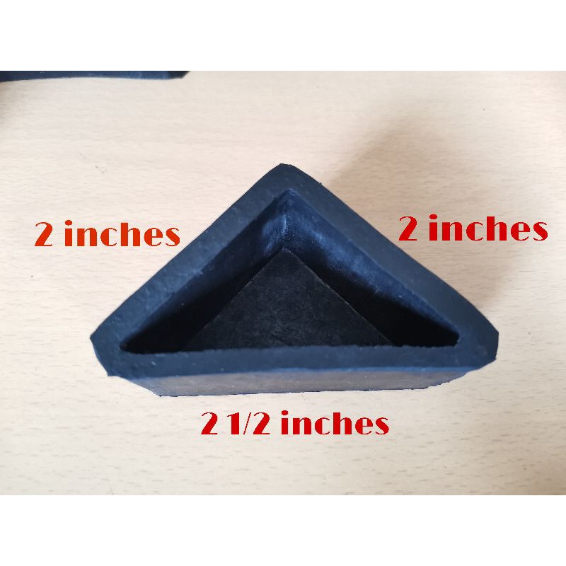 2 inches TRIANGULAR HEAVY DUTY Rubber Footings | Shopee Philippines