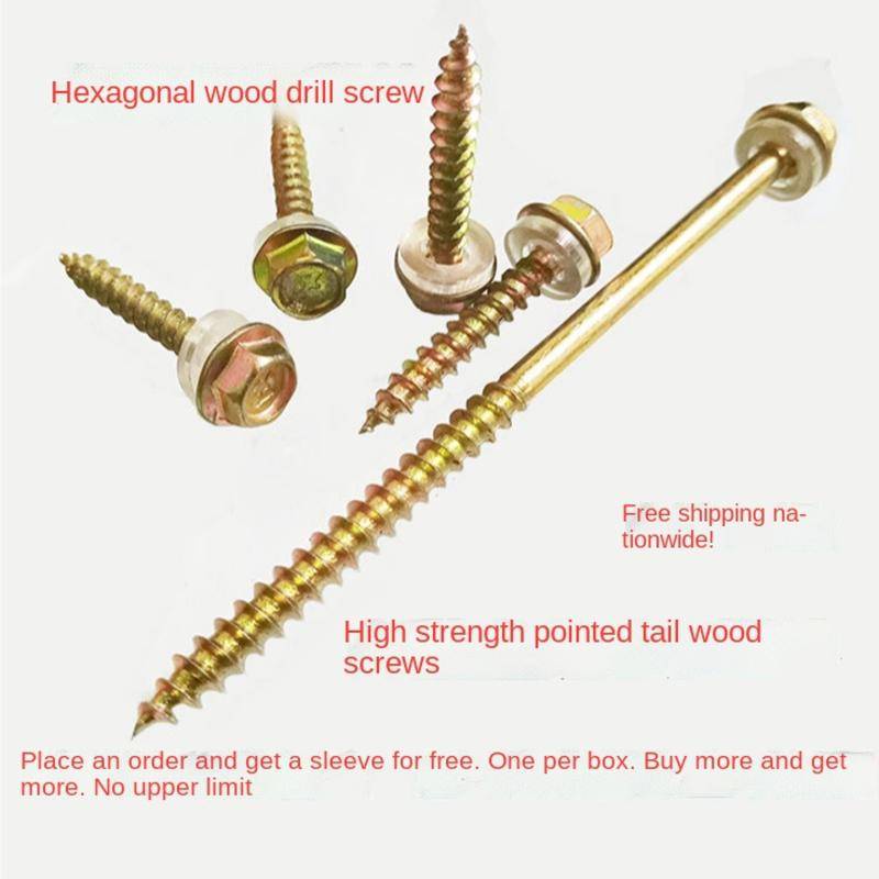 Hexagon head wood drill self-drilling self-tapping screw dovetail screw ...