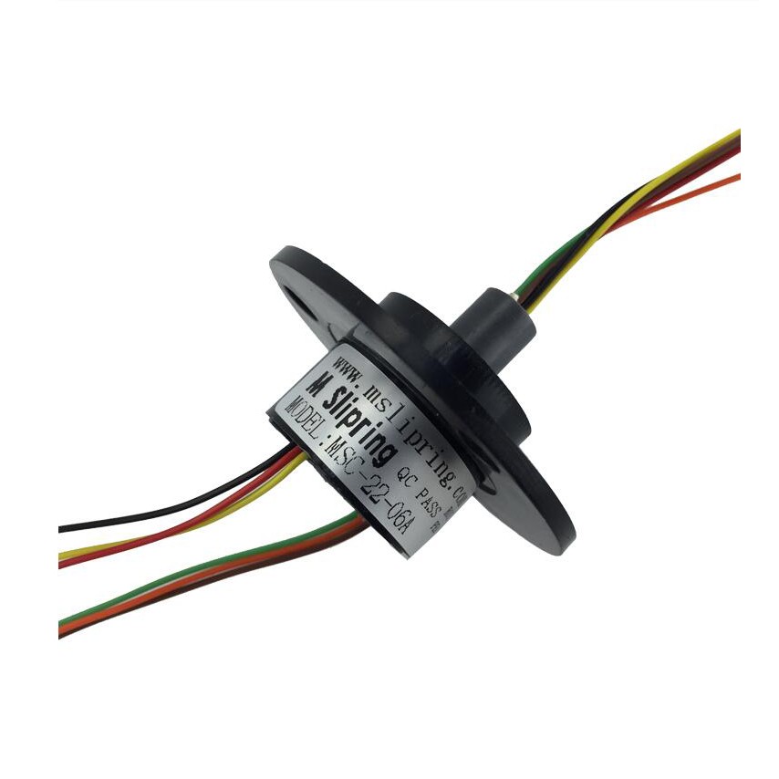 6 Channels 2A Rotating Mini Slip Ring Dia 22mm Rotary Conductive Joint ...