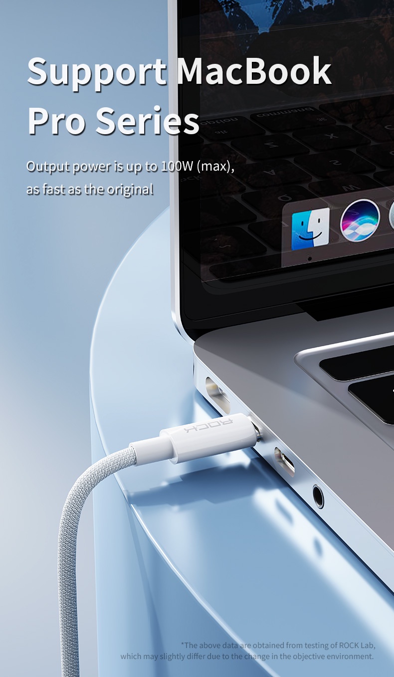 Rock Space R6 Type C to Type C 100W PD Fast Charging Cable 100cm 200cm ...