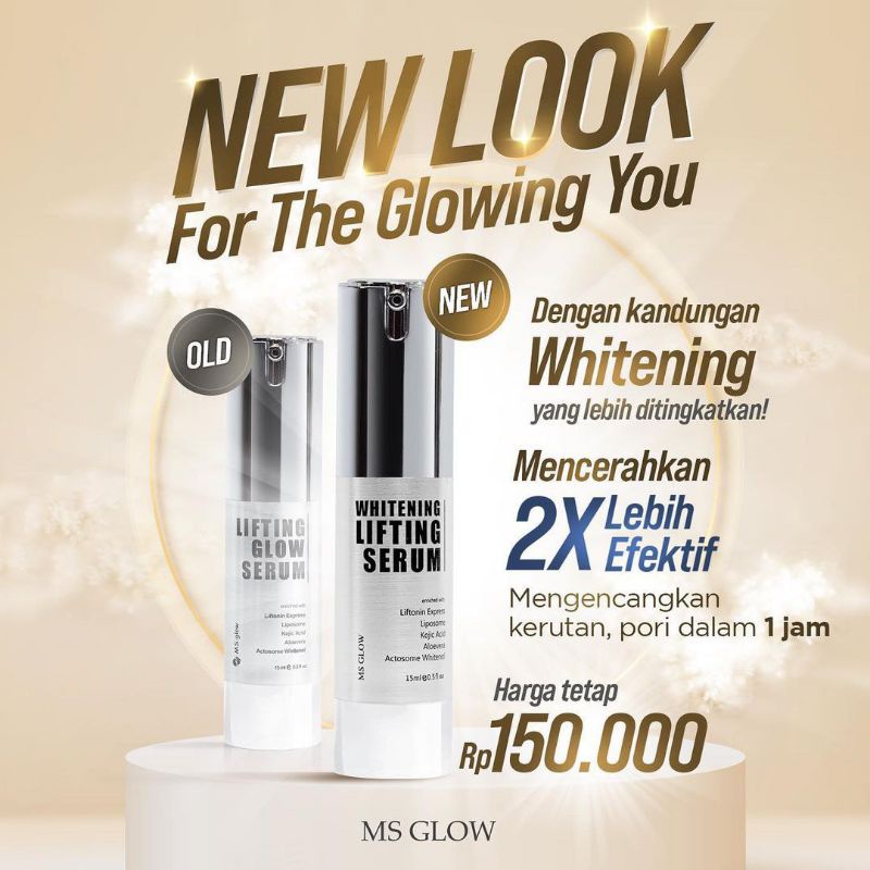 Msglow LIFTING SERUM // 100% ORIGINAL MS GLOW Beauty Face | Shopee ...