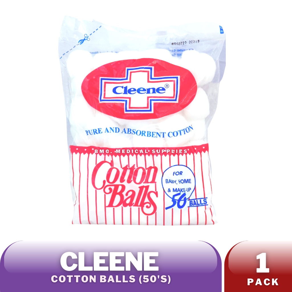 Cleene Cotton Balls (300's) (100's) (50's) and Cotton Roll (90G) (25g ...