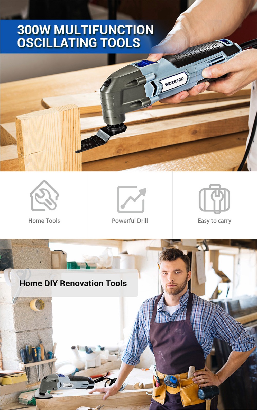 Workpro 220v Electric Trimmer Saw For Wood Working 300w Power ...
