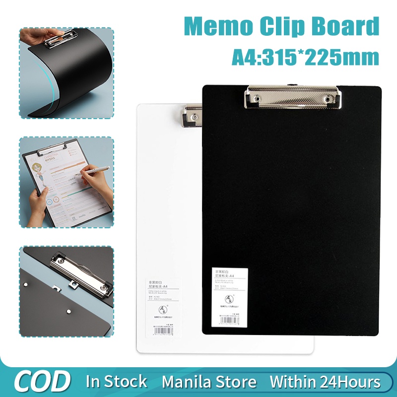A4 Clipboard Waterproof Plastic Storage Memo Clipboard With Stainless ...