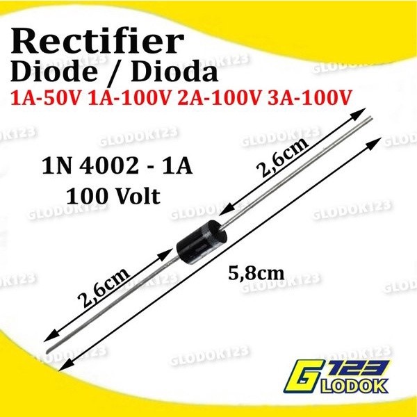 Rectifier Diode Diode Diode Diode DIP IN4002 1N4002 1N IN 4002 1A 100V ...