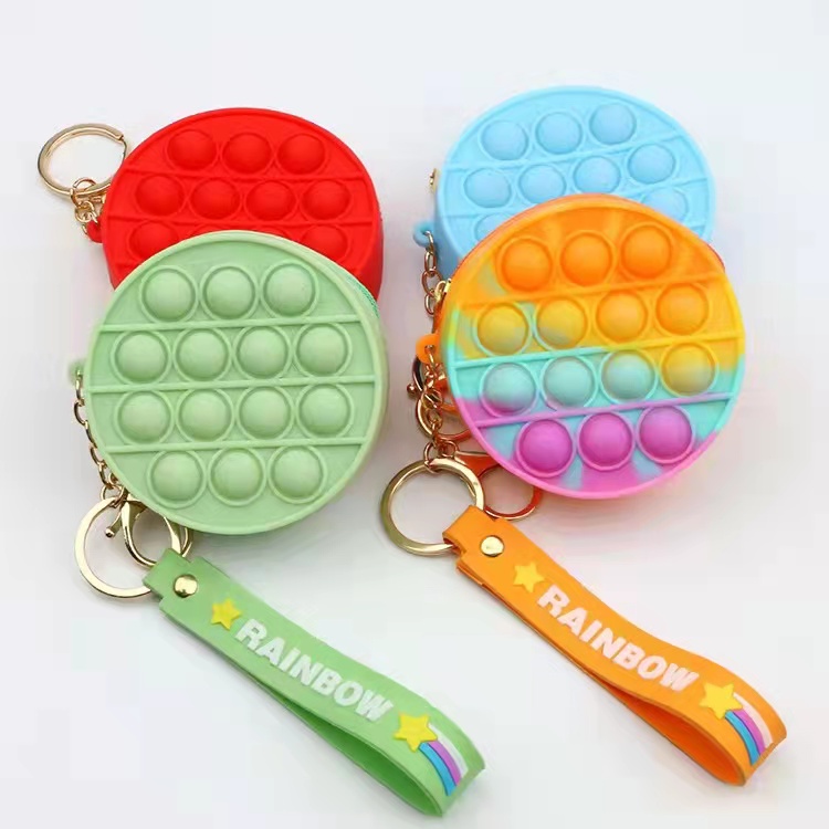COD Pop It Bubble Bag Coin Purse Daisy Keychain Cute Cartoon Fidget ...
