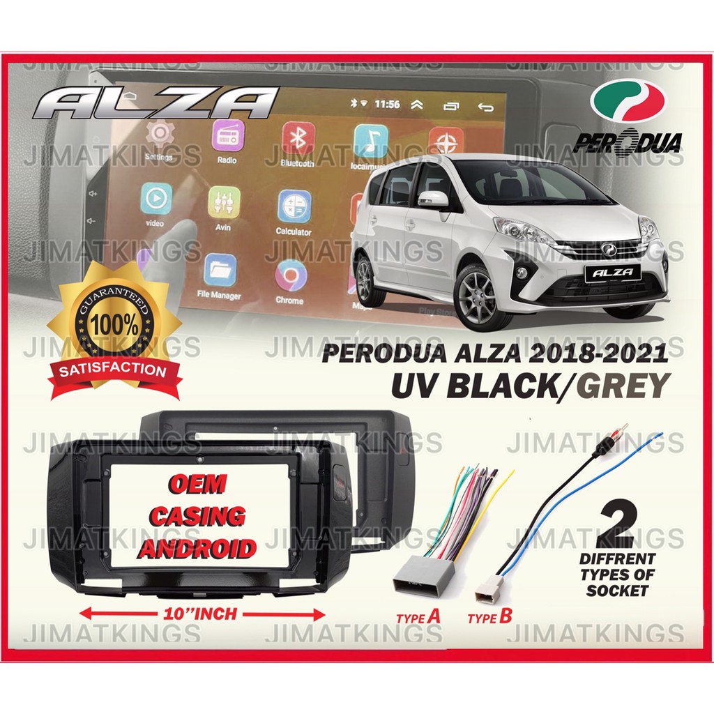 Perodua Alza 2018-2020 10.1" Android Player Casing with Plug & Play ...