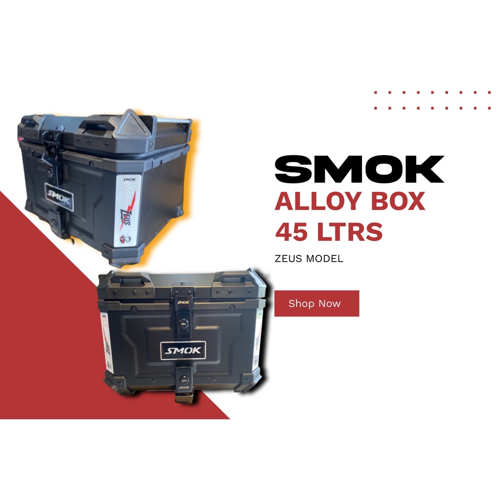 zeus alloy top box 45 ltrs matte black finish | Shopee Philippines