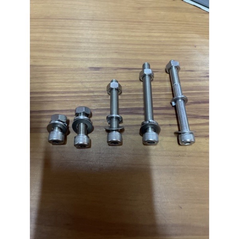 Stainless Allen Bolt with nut lock washer and flat washer(complete set ...