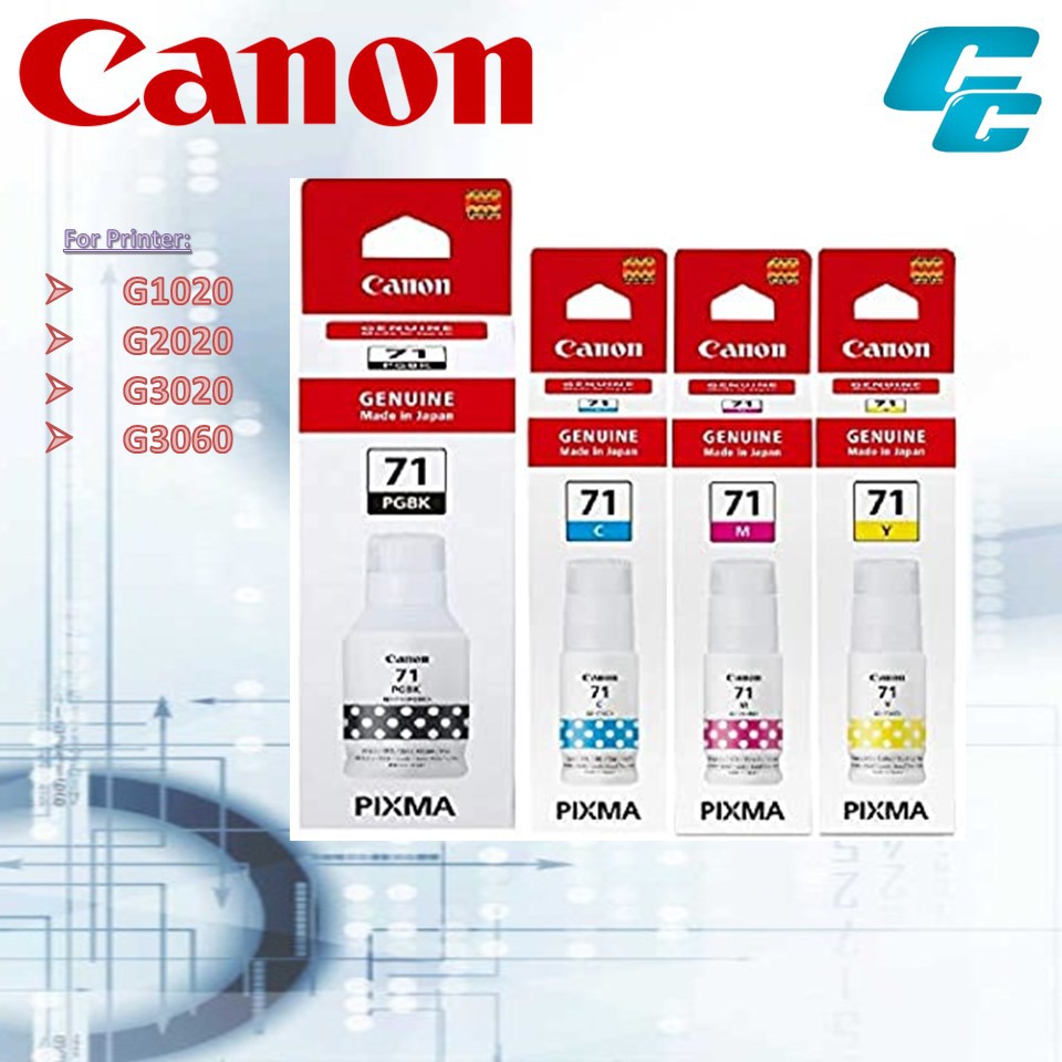 CANON GI-71 GI71 INK *** G1020 G2020 G3020 G3060 *** | Shopee Philippines