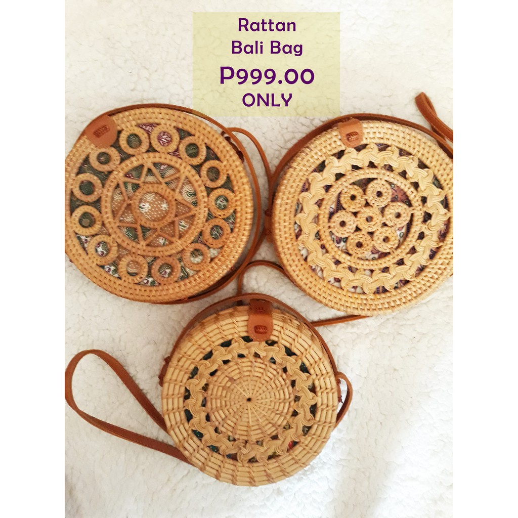 100% ORIGINAL AUTHENTIC RATTAN BALI BAGS (ROUND) | Shopee Philippines