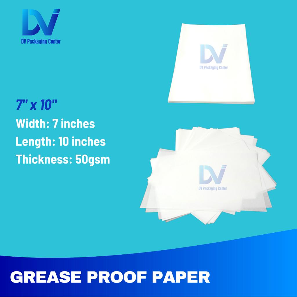 DV Greaseproof Grease Proof Paper (1 Pack x 100 Sheets) | Shopee ...