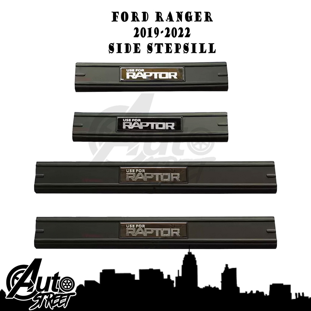 Ford Raptor 2019-2022 Door Side Step Sill Protector Flat Design with ...