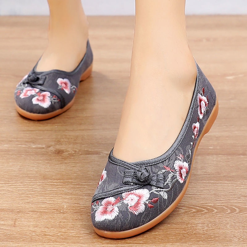 Women's Shoes Old Beijing Cloth Shoes Flat Non-slip Soft Bottom Spring ...
