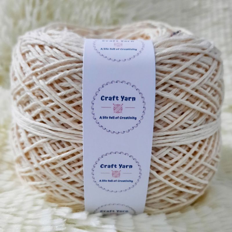 Craft Yarn Undyed Cotton Yarn (100g,200g,300g) (6ply,8ply) | Shopee ...