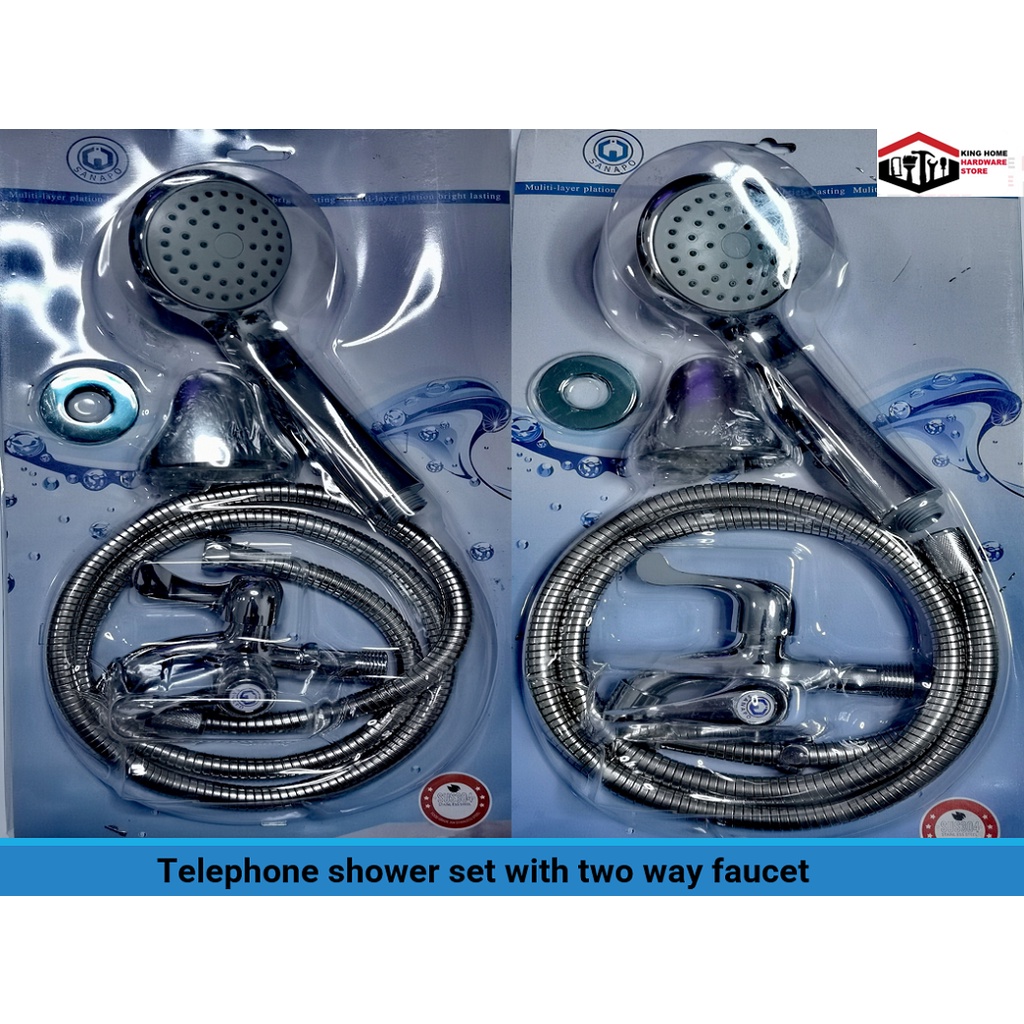 Telephone shower set with two way faucet | Shopee Philippines