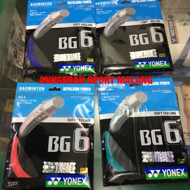 ORIGINAL Yonex BG 6 SP Badminton Racket Strings | Shopee Philippines