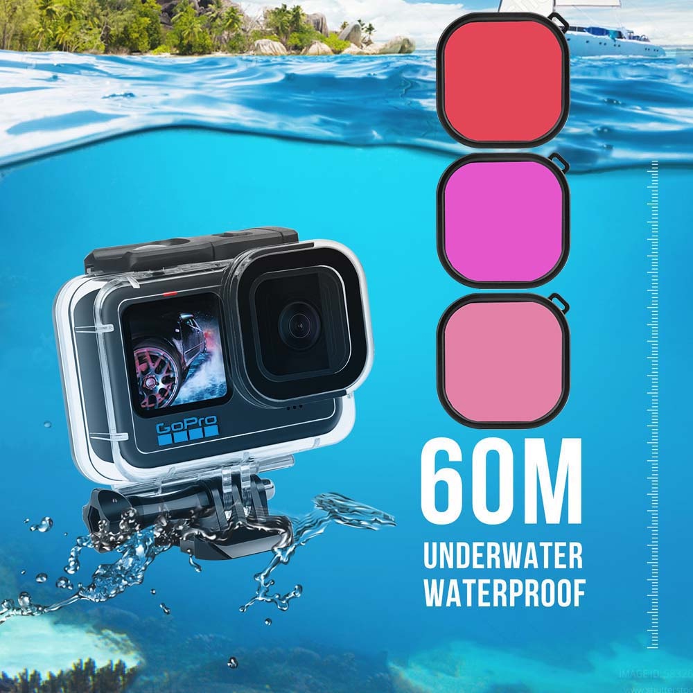 60M Waterproof Case for GoPro Hero 12 11 10 9 Black Protective Diving ...