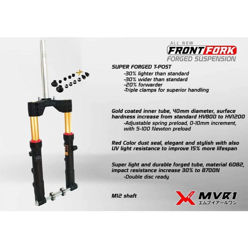 MVR1 FORGED FRONT SHOCK SNIPER 150 dual caliper ready | Shopee Philippines