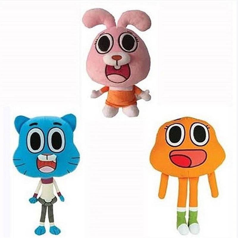 25CM Cartoon The Amazing World of Gumball Plushie Toys Gumball ...