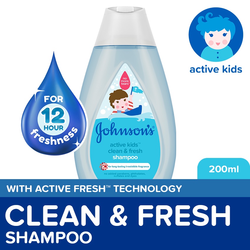Johnson's Active Kids Clean & Fresh Shampoo 200ml: active shampoo ...