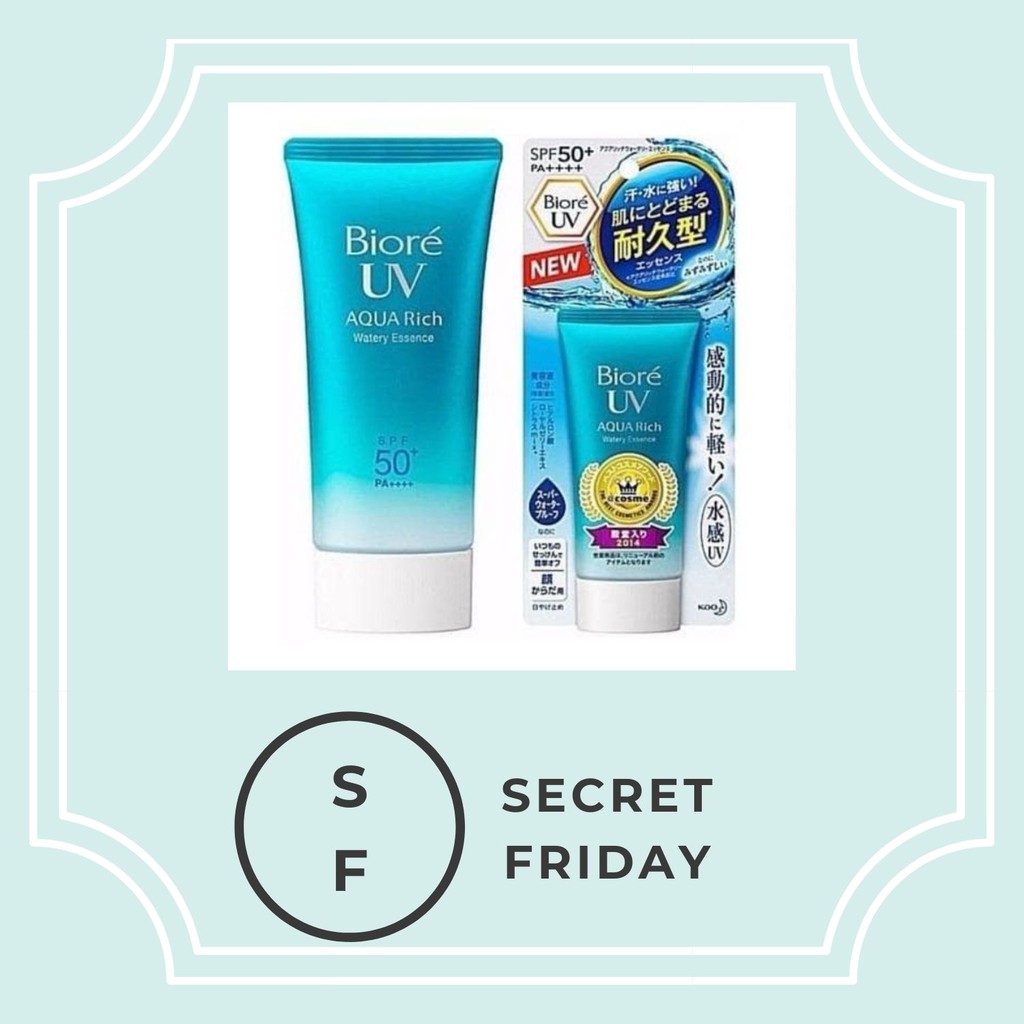 Biore UV AQUA RICH WATERY ESSENCE SPF 50+ PA++++ | Shopee Philippines