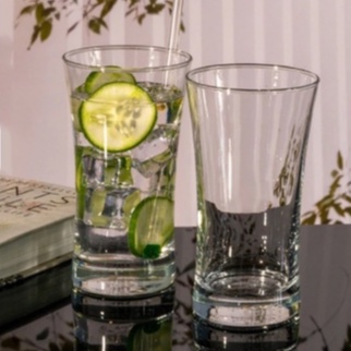 DELISOGA GLASSWARE Clear Drinking Water Cup Juice Cup and Tea Cup (1PC ...