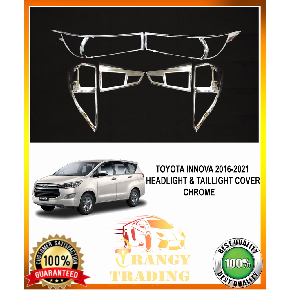 Toyota Innova 2016 to 2024 Headlight and Taillight cover chrome 2017 ...