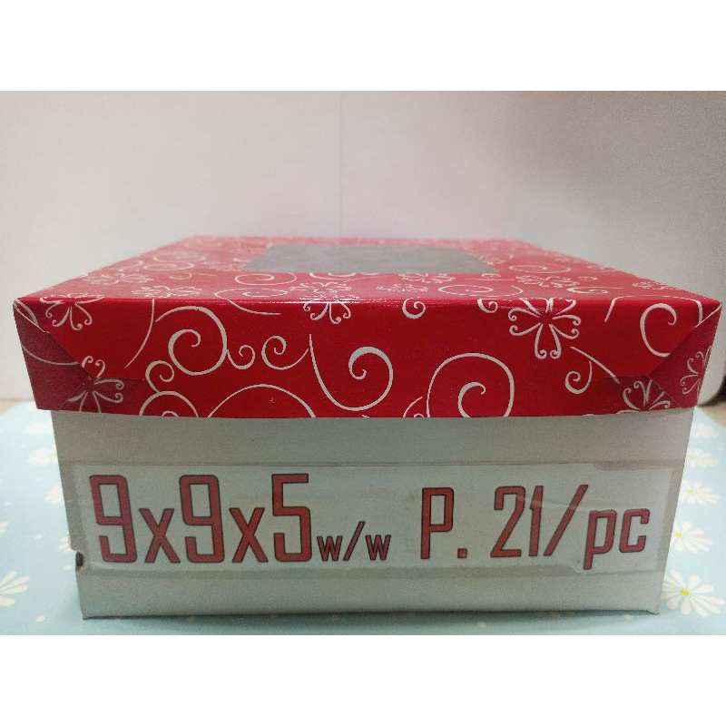 Cake Box 9x9x5 plain With Window ( 10pcs per pack ) | Shopee Philippines