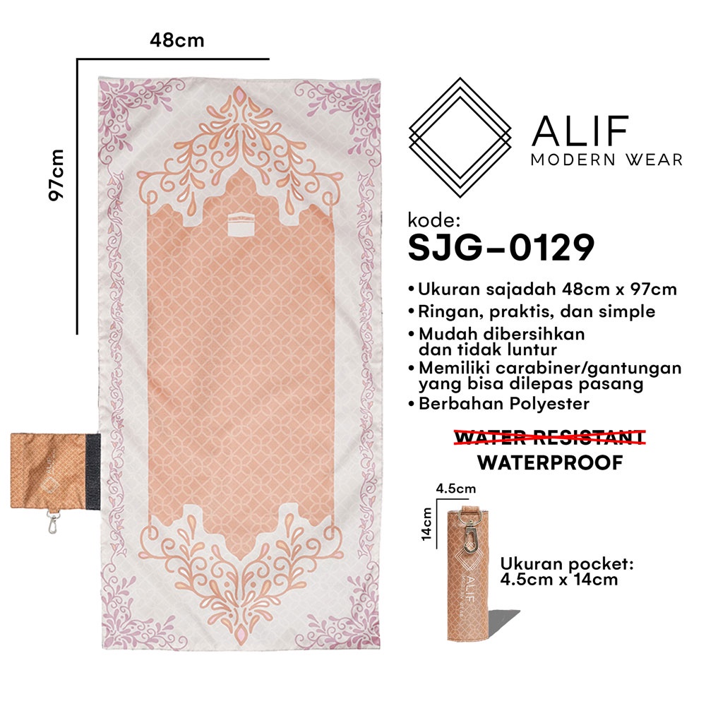Alif Modern Wear - Waterproof Anti-Slip Travel Handheld Prayer Mat - SJG-0129 | Shopee Philippines