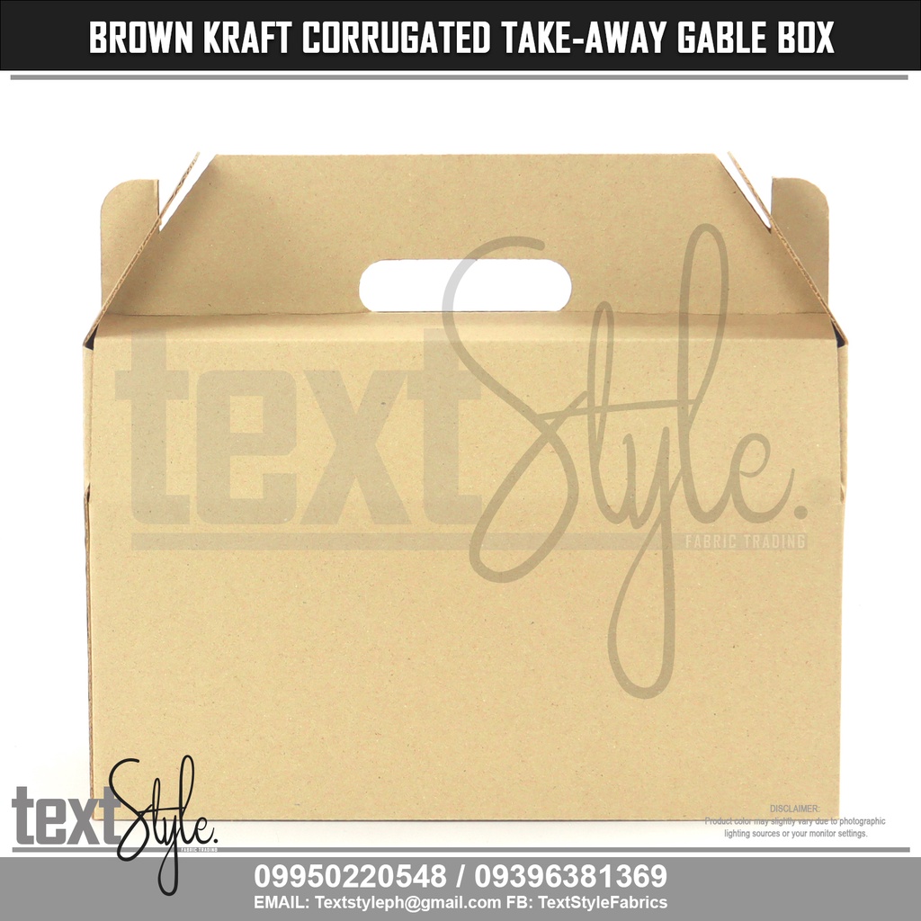 Textstyle Corrugated Gable Box Take Away Box Take Out Box Lechon Box ...