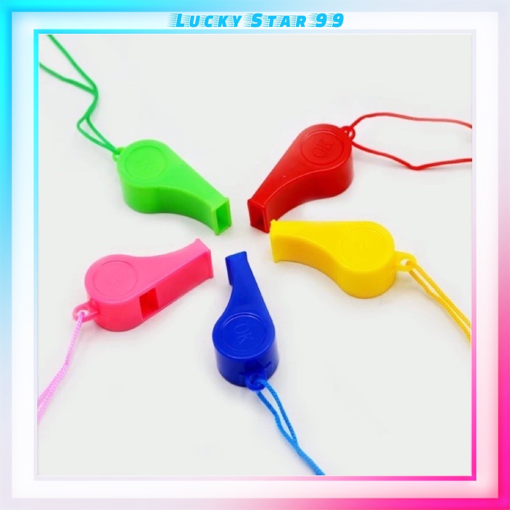20pcs Colorful Plastic Whistle Loud Emergency Camping Safety Whistle ...