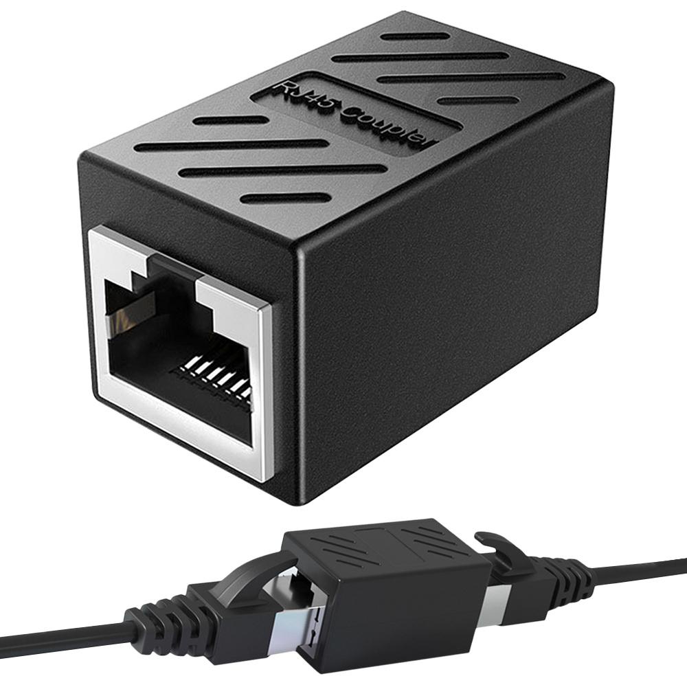 RJ45 Ethernet Cable Adapter Connector, Supports LAN Ethernet Cable CAT ...