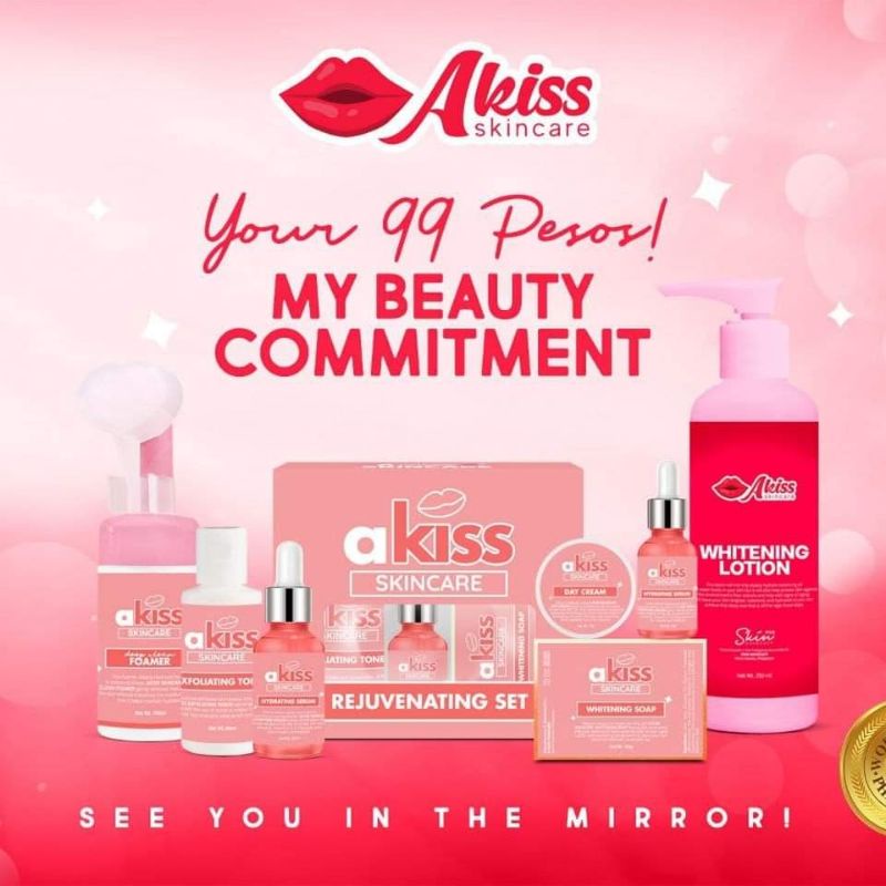 Akiss skincare rejuvenating 4in1 set, lotion and foaming cleanser ...