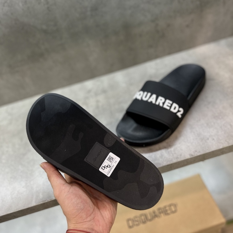 Dsquared2 Original ss22 LA Horizontal Strap Slippers Full Box | Shopee ...