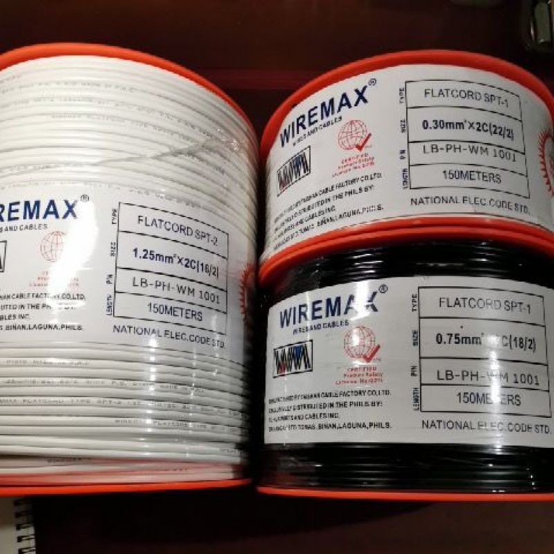 PER METER!!! Flat cord wire 22/2, 18/2,16/2, 14/2. Extension wire, 2 ...