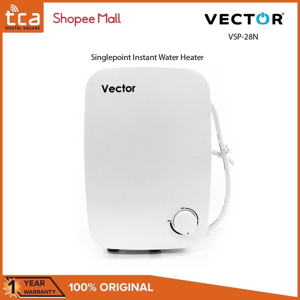 Vector VSP-28N 3.5kW, Singlepoint Instant Water Heater (White) | Shopee ...